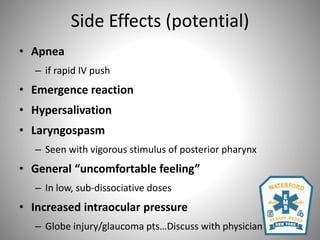 Ketamine education 2017 (3) | PPT