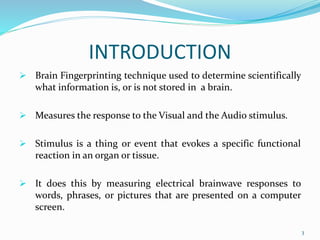 Brain Fingerprinting | PPT