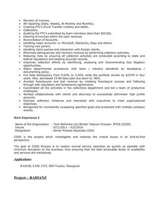 Ketan cv for billing and collections | DOC