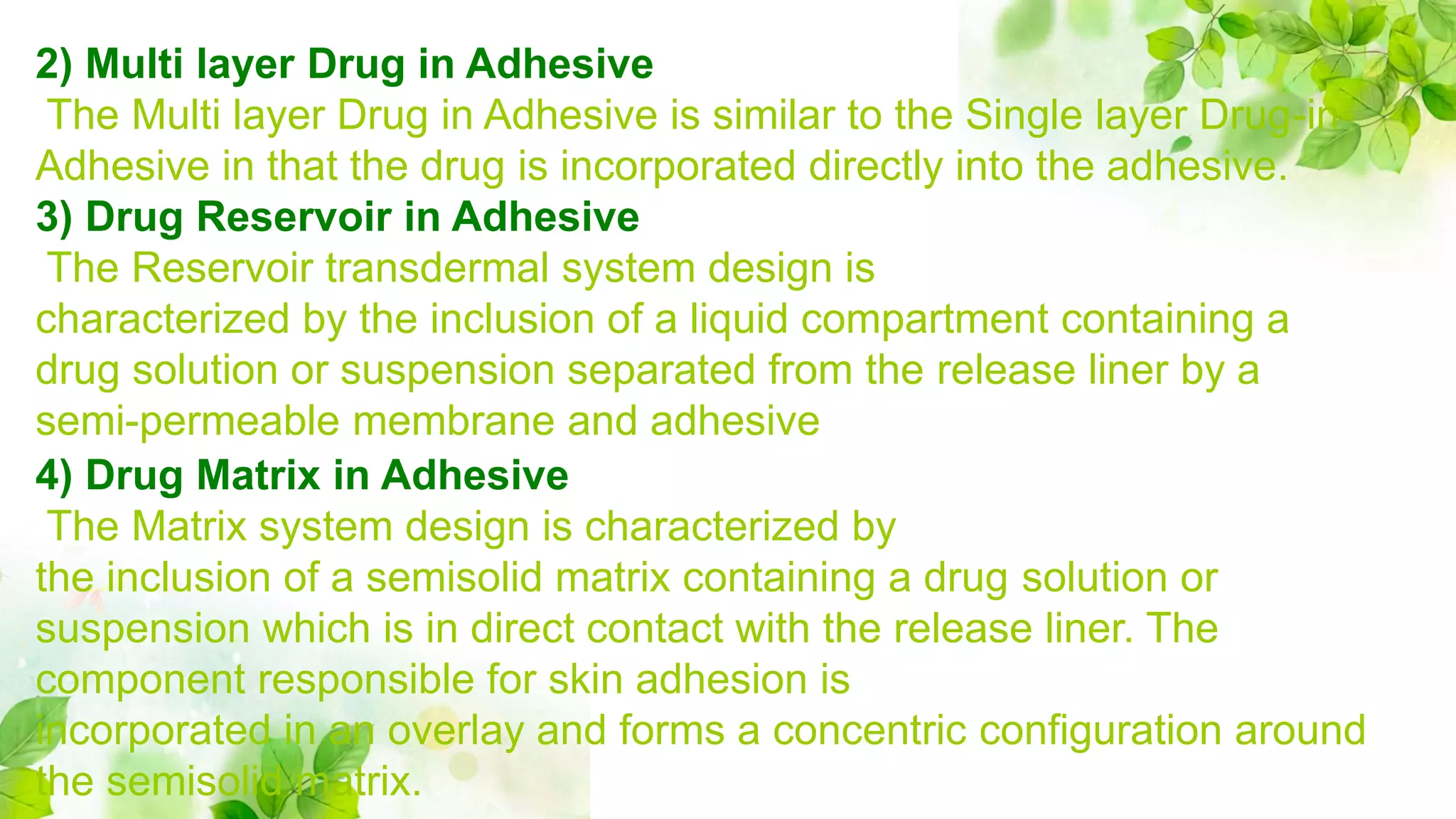 Transdermal Drug Delivery System | PPTX | Skin and Dermatology ...