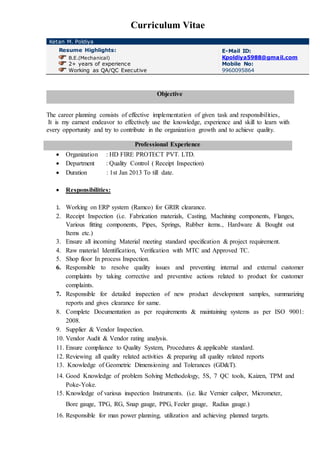 Ketan poldiya resume | DOCX