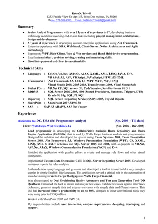 Ketan Trivedi Resume | DOC
