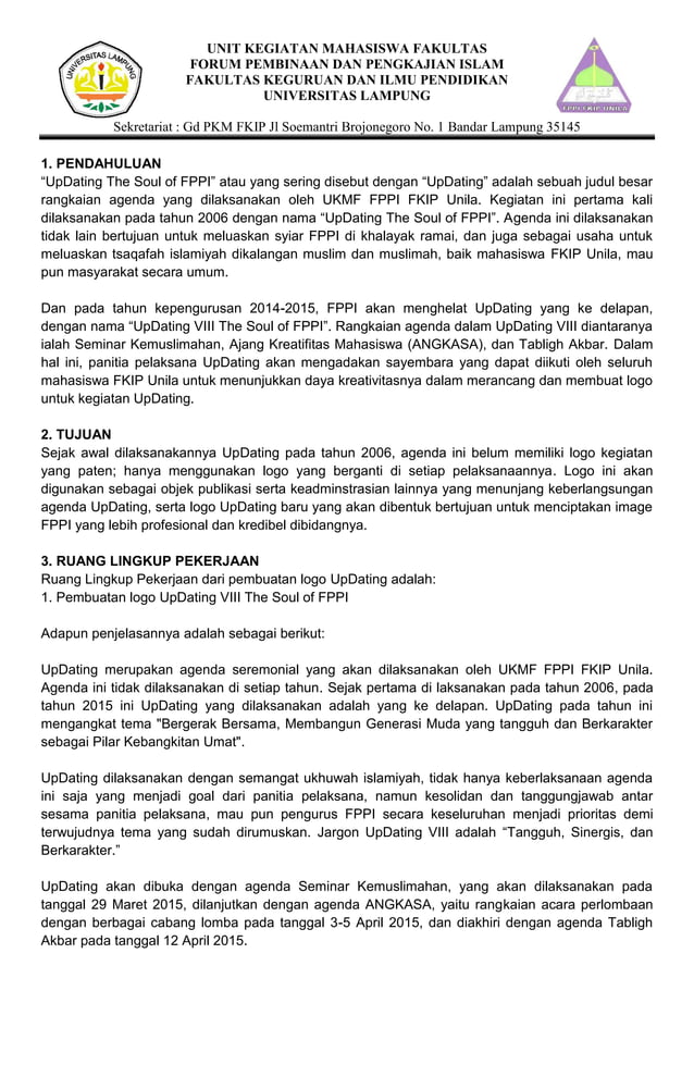 Ketentuan sayembara-logo-updating-fppi-2015 | PDF