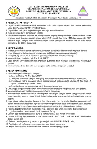 Ketentuan sayembara-logo-updating-fppi-2015 | PDF
