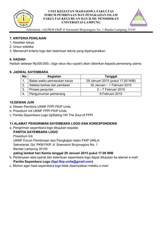 Ketentuan sayembara-logo-updating-fppi-2015 | PDF