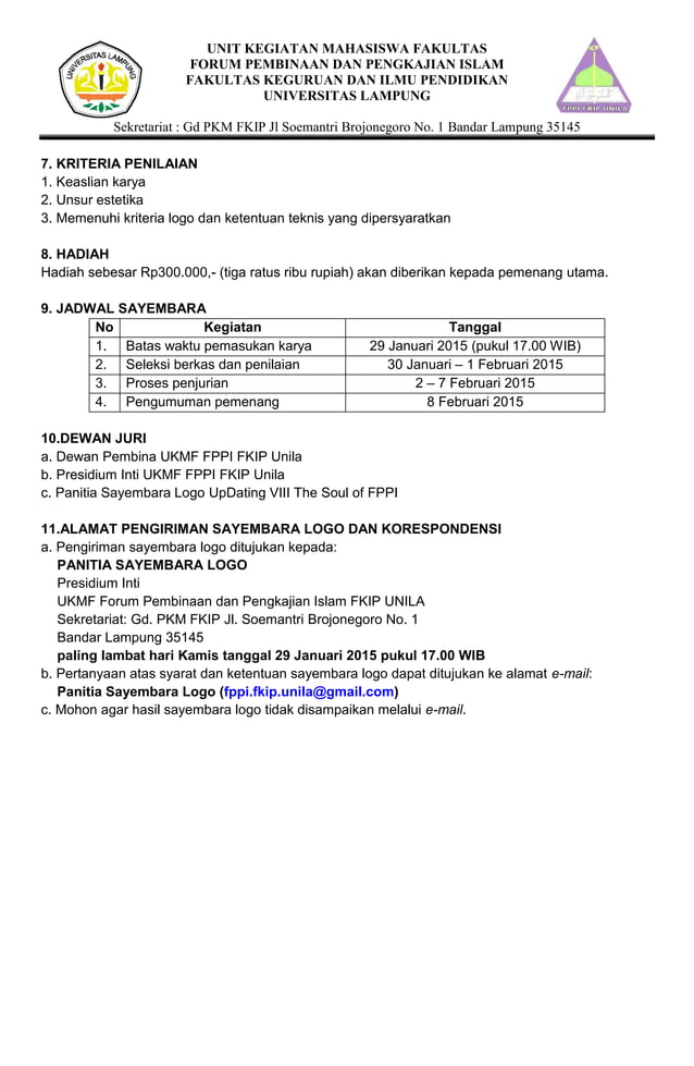 Ketentuan sayembara-logo-updating-fppi-2015 | PDF