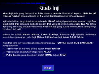 Ketentuan Beriman Kepada Kitab - Kitab ALLAH | PPT