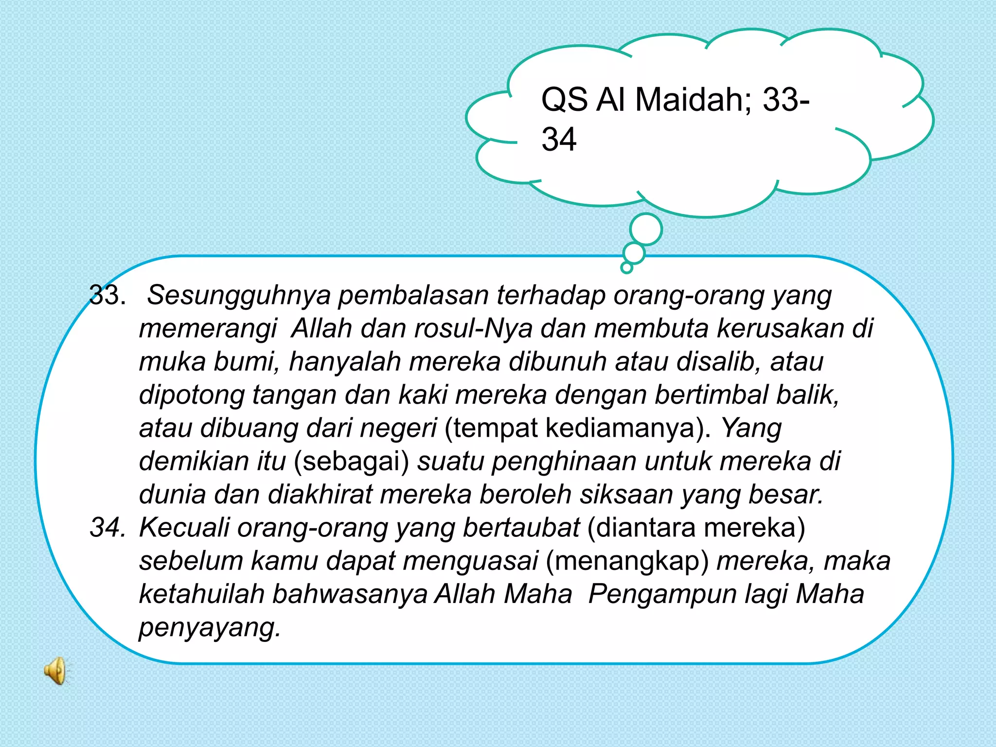 Ketentuan hukum islam tentang mencuri, menyamun dan merampok | PPTX