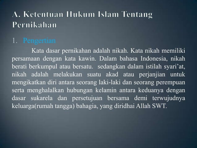Ketentuan islam tentang hukum keluarga | PPTX