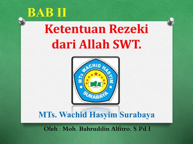 Ketentuan rizki dari allah swt 1 | PPTX