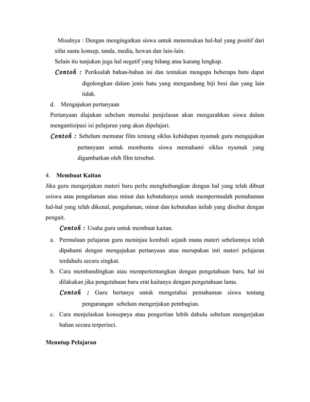 Keterampilan membuka dan menutup pelajaran | DOC