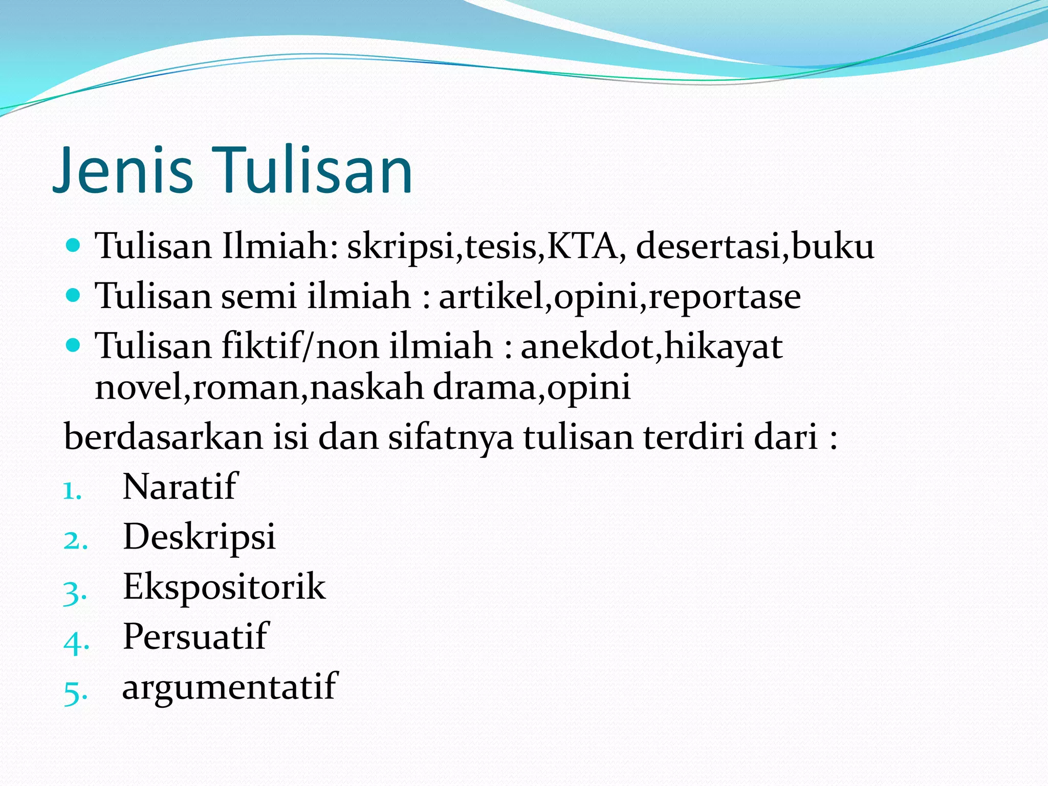 Keterampilan menulis | PPTX