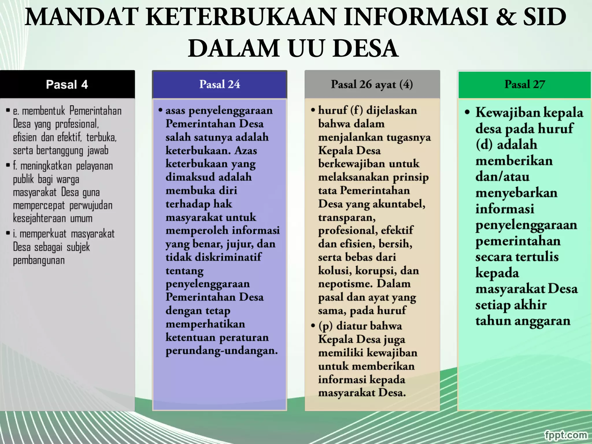 Keterbukaan Informasi Publik - Desa | PPT
