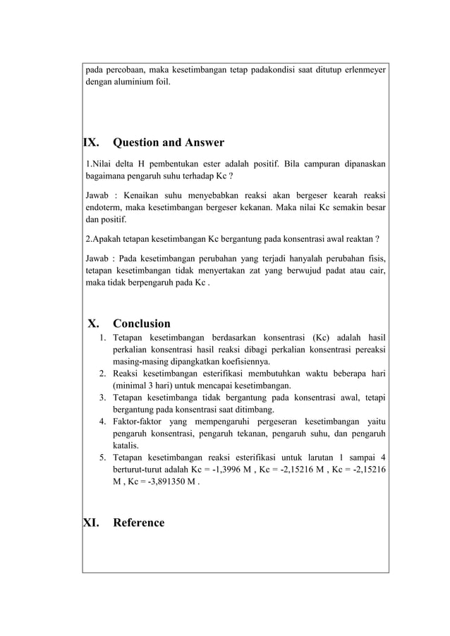 Ketetapan kesetimbangan | PDF