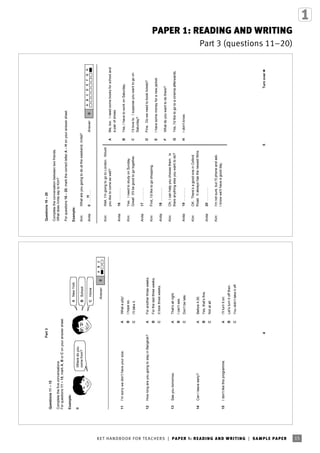 Ket Handbook Key English Test - Hand Book For Teachers | PDF
