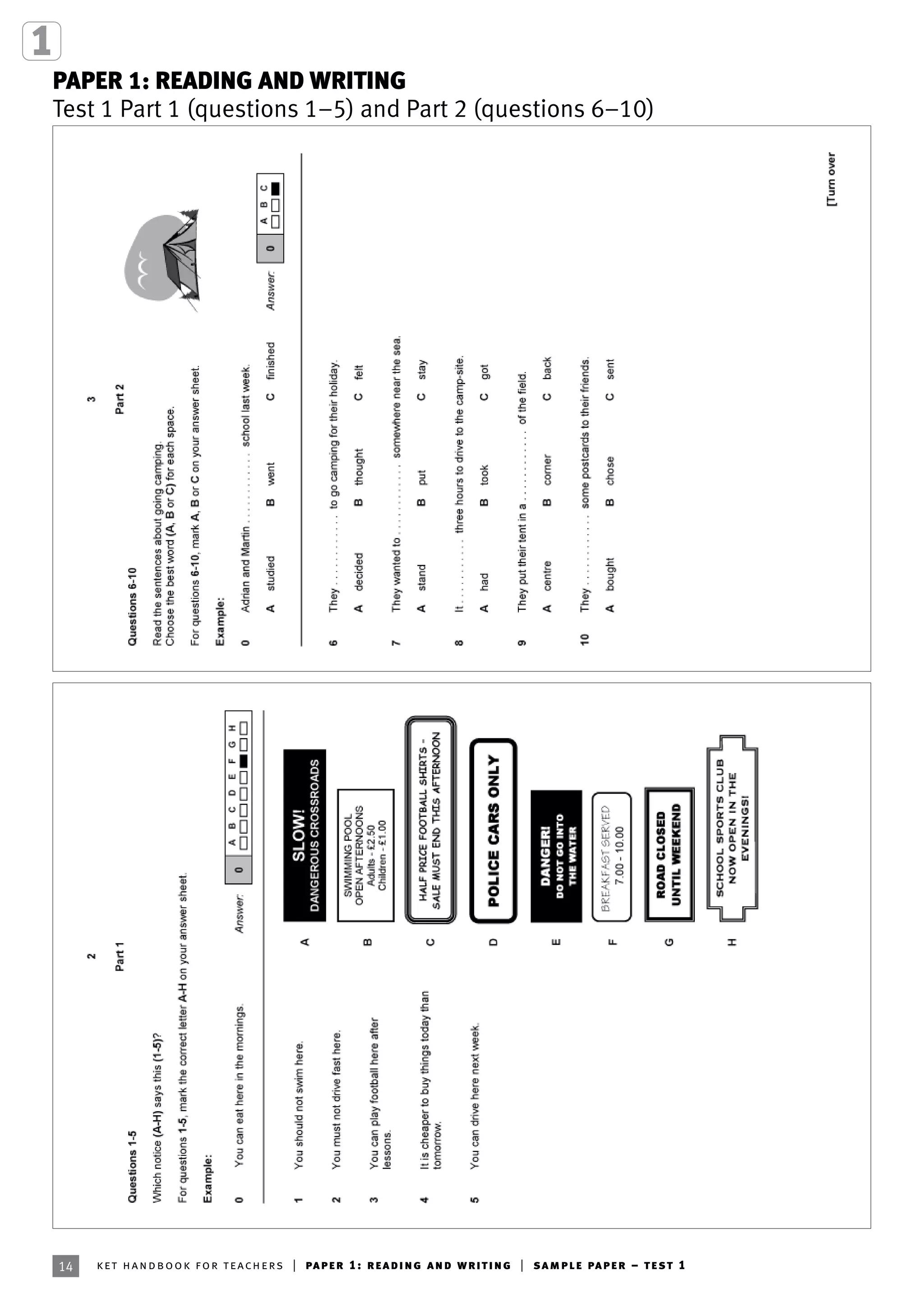 Ket handbook2007 | PDF | Standardized Testing | Educational Assessment