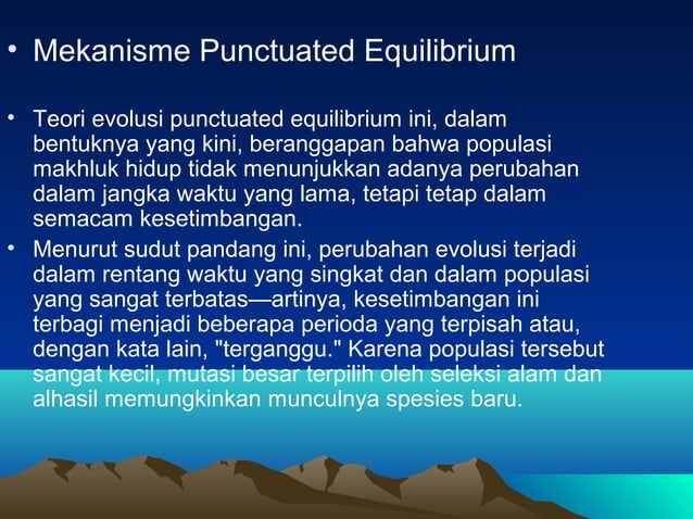 Ketidakabsahan Punctuated Equilibrium | PPT