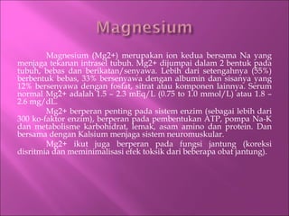 Ketidakseimbangan Magnesium | PPT