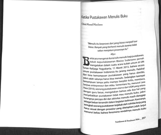 Ketika Pustakawan Menulis Buku | PPT