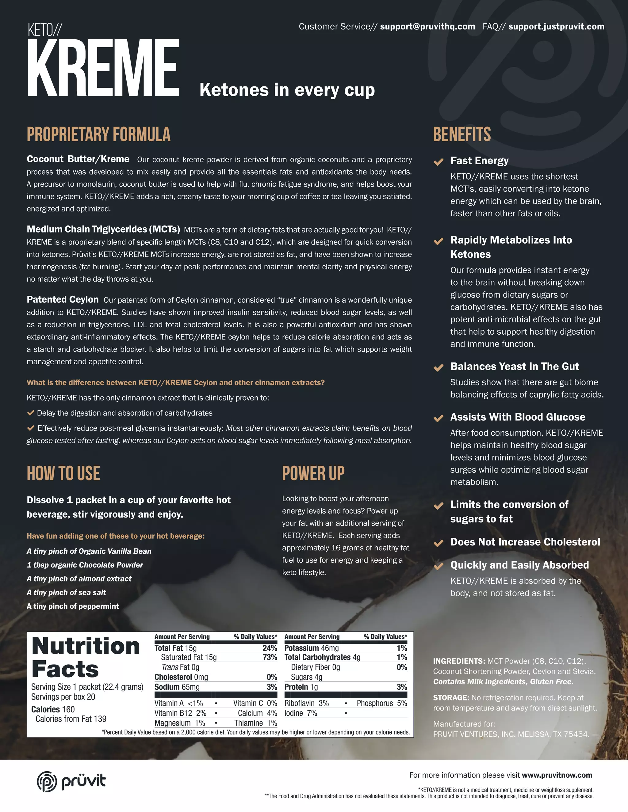 Keto//Kreme Flyer - New from Pruvit! | PDF
