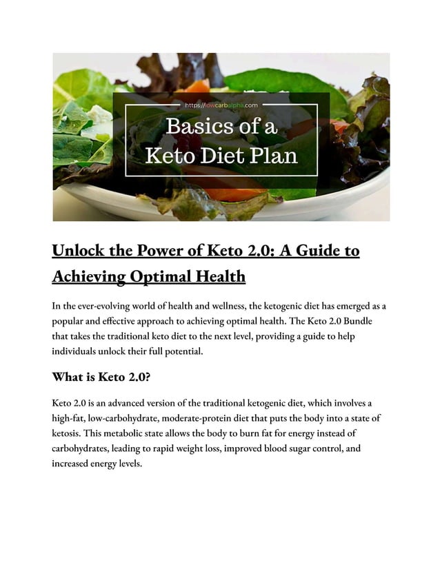 Keto 2.0: A Perfect Guide For Weight loss | PDF