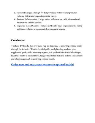 Keto 2.0: A Perfect Guide For Weight loss | PDF