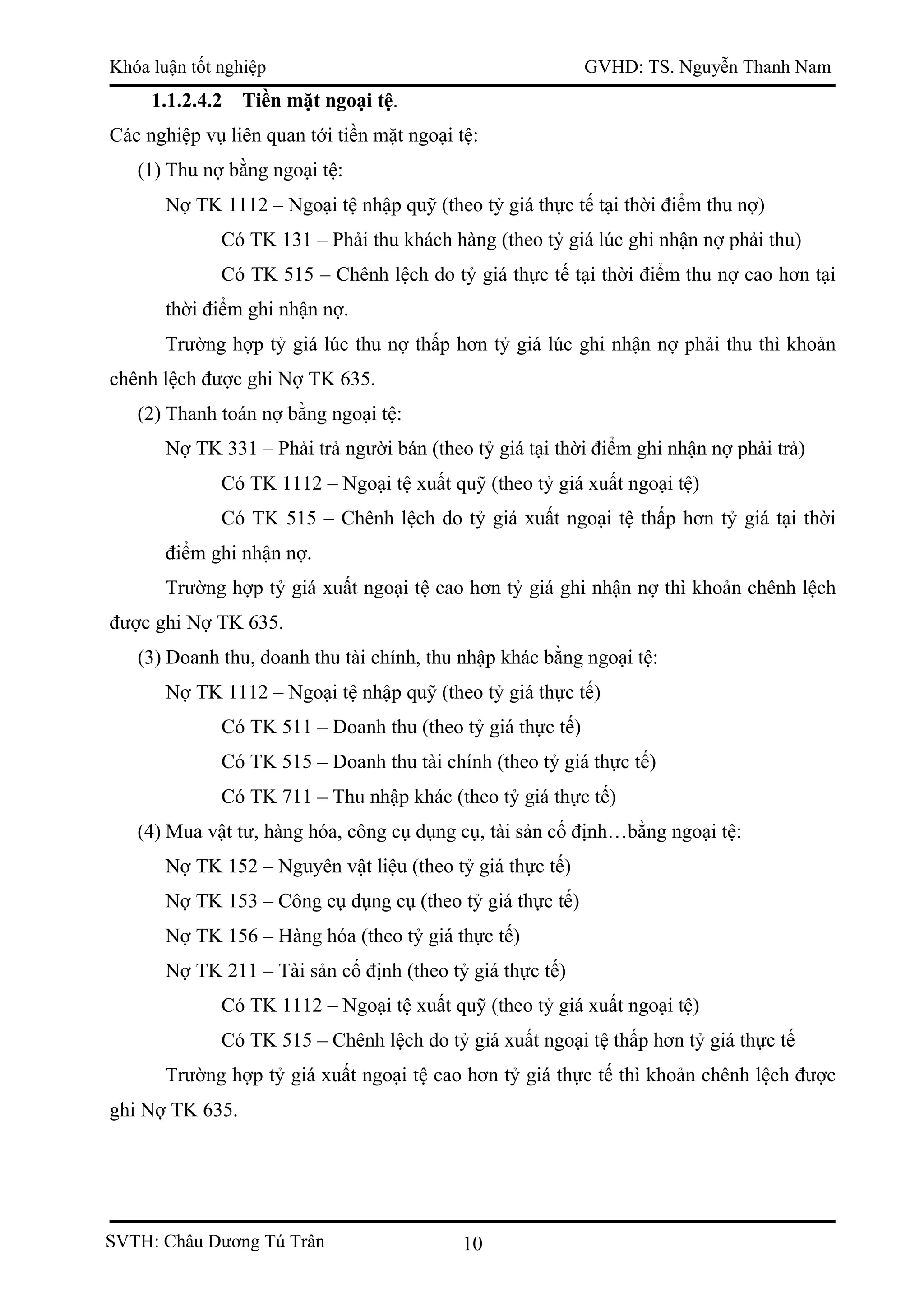 Kế toán vốn bằng tiền và các khoản phải thu rất hay, đạt 9 điểm | PDF