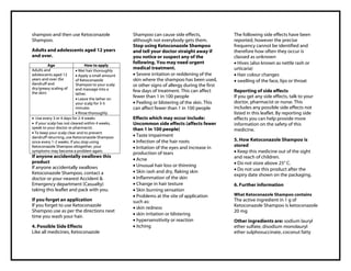 Ketoconazole 2% shampoo pil, taj pharmaceuticals. | PDF