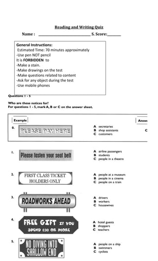 Ket paper | DOC | Education