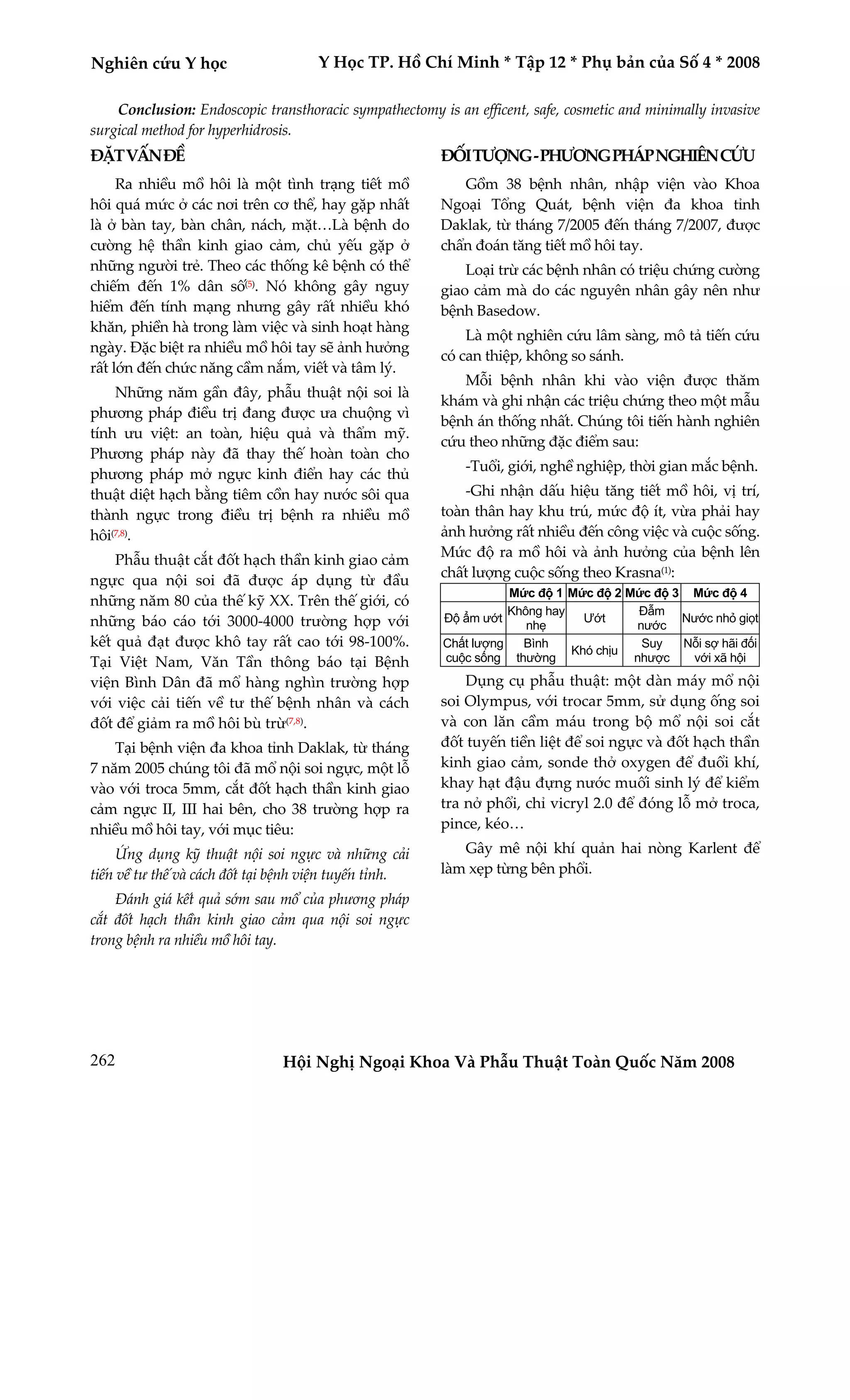 Ket qua dieu tri tang tiet mo hoi tay bang phau thuat noi soi mot ...