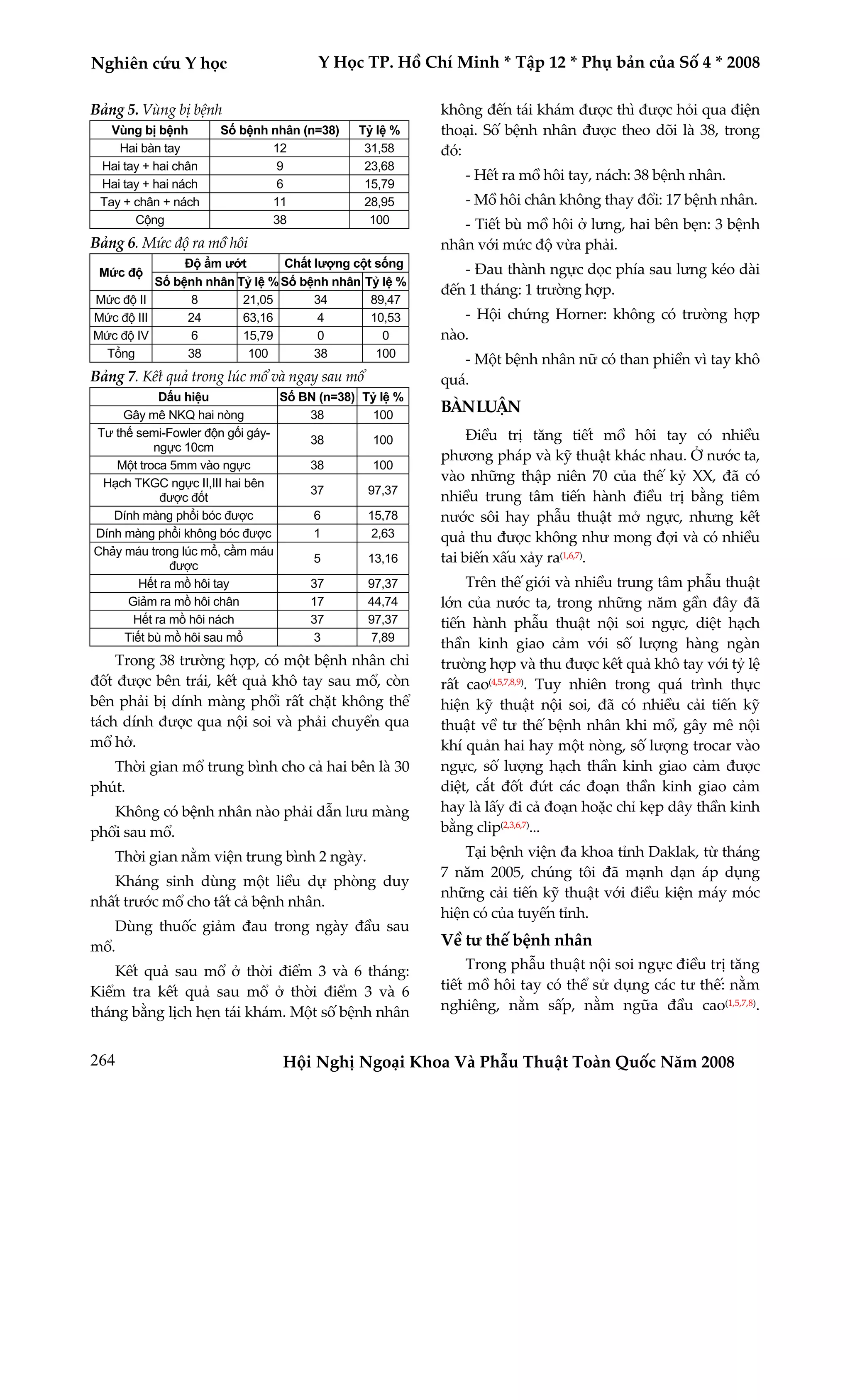 Ket qua dieu tri tang tiet mo hoi tay bang phau thuat noi soi mot ...