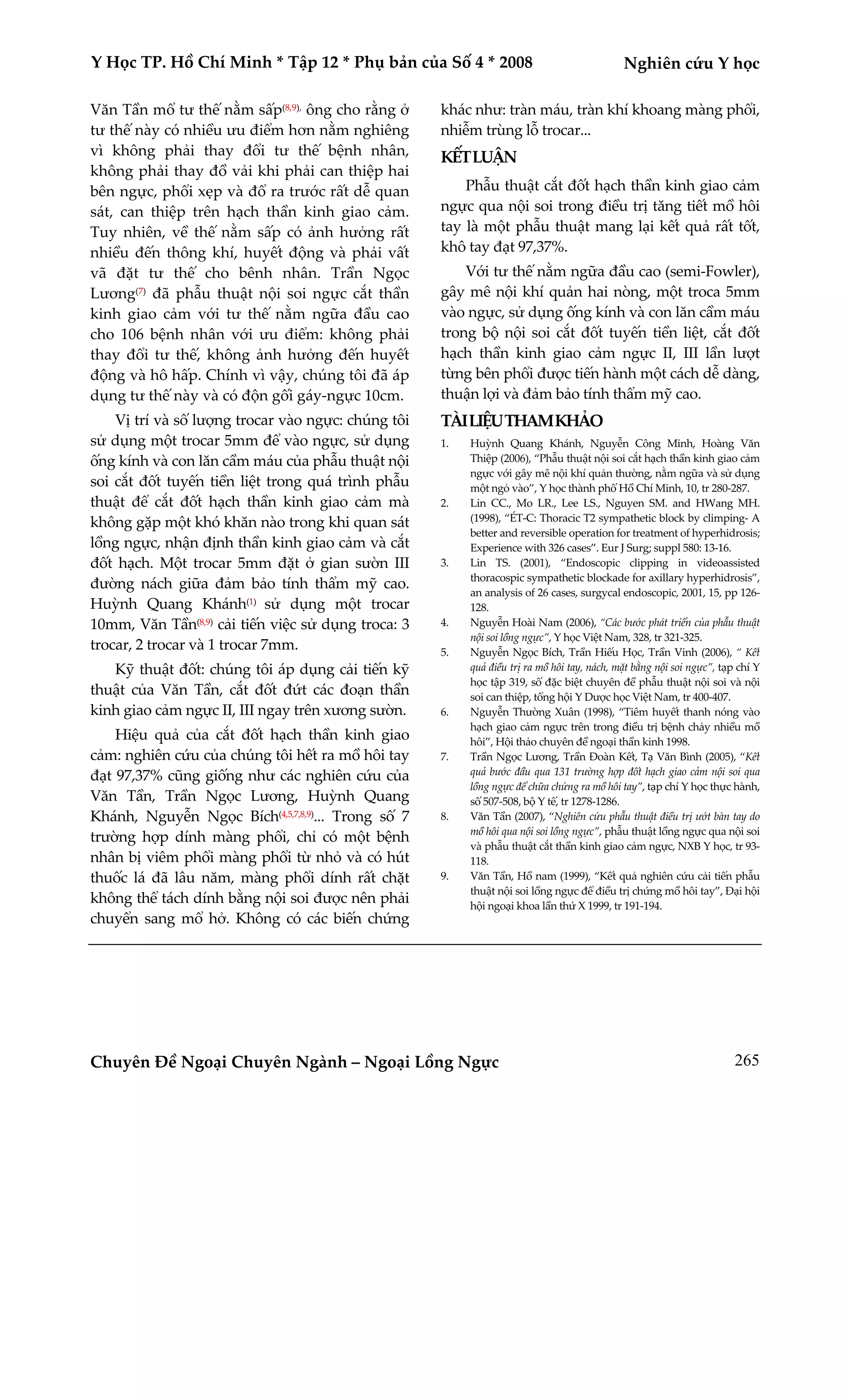 Ket qua dieu tri tang tiet mo hoi tay bang phau thuat noi soi mot ...