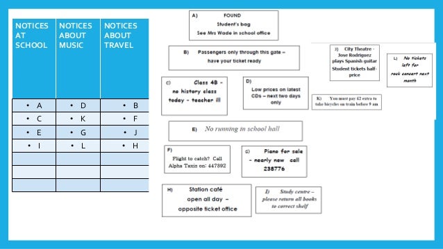 Ket reading and writing part 1