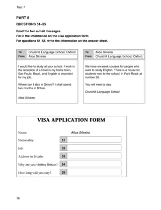 Ket reading and writing practice | PDF