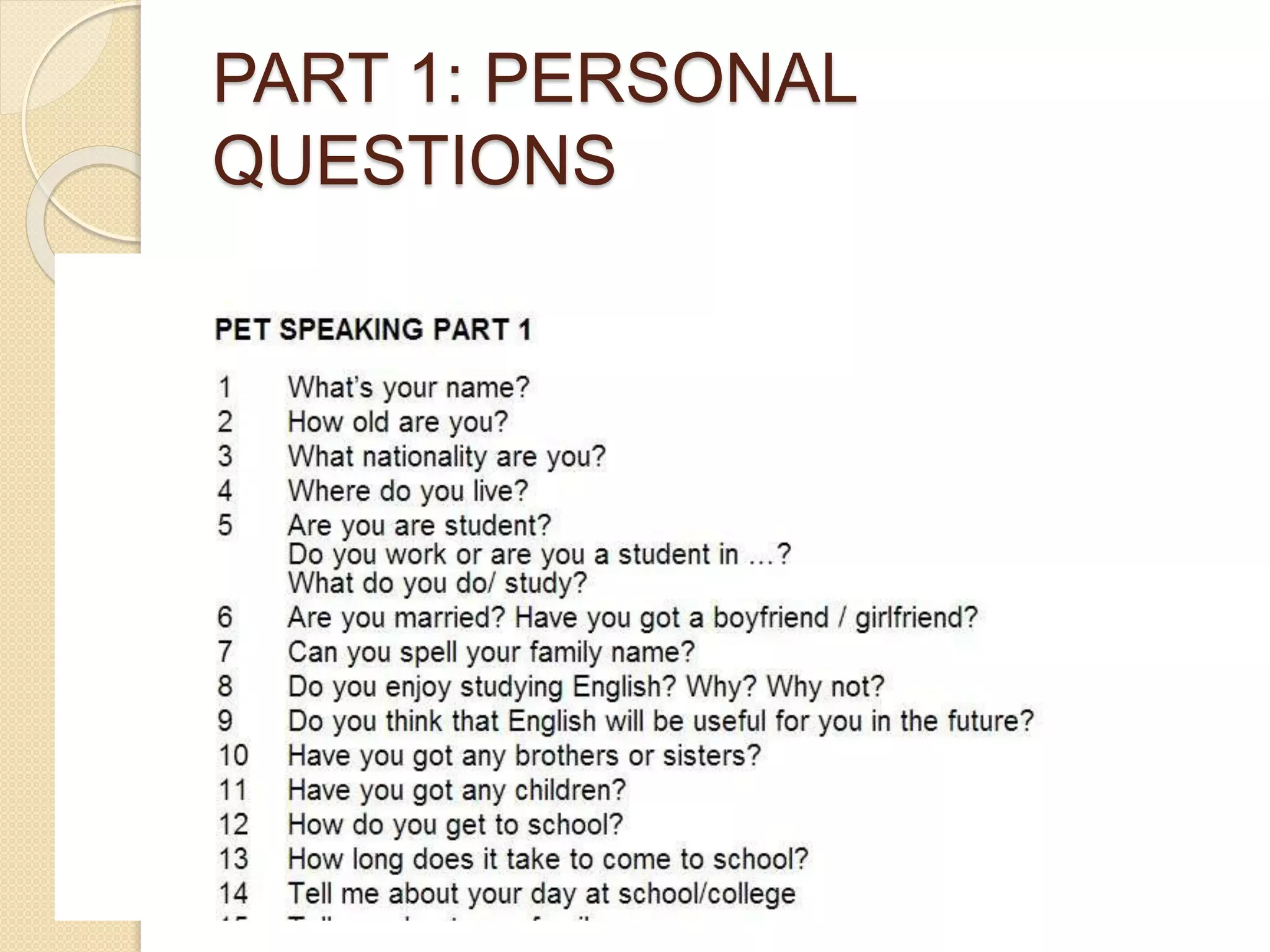 Ket speaking activities | PPTX