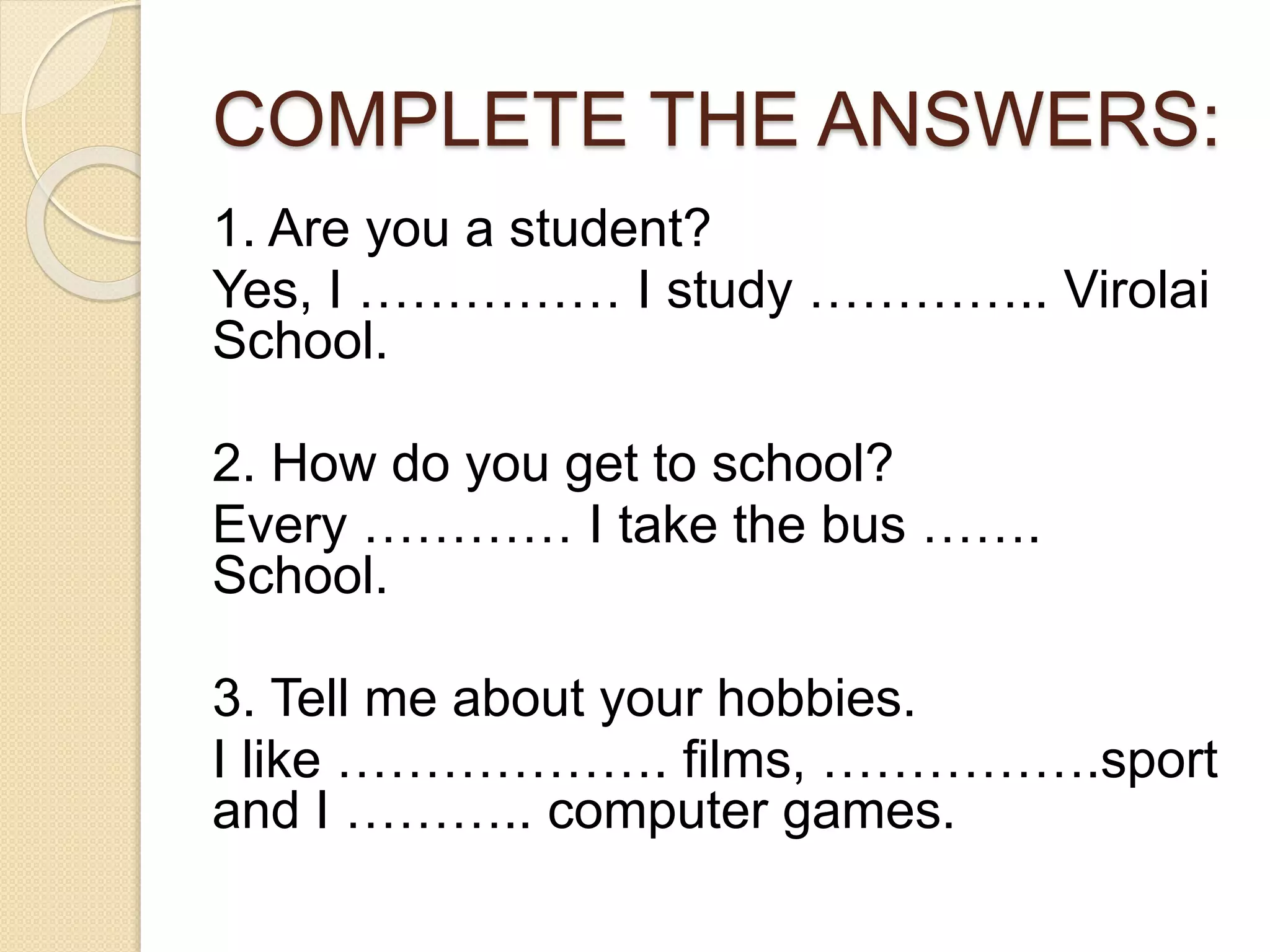 Ket speaking activities | PPTX