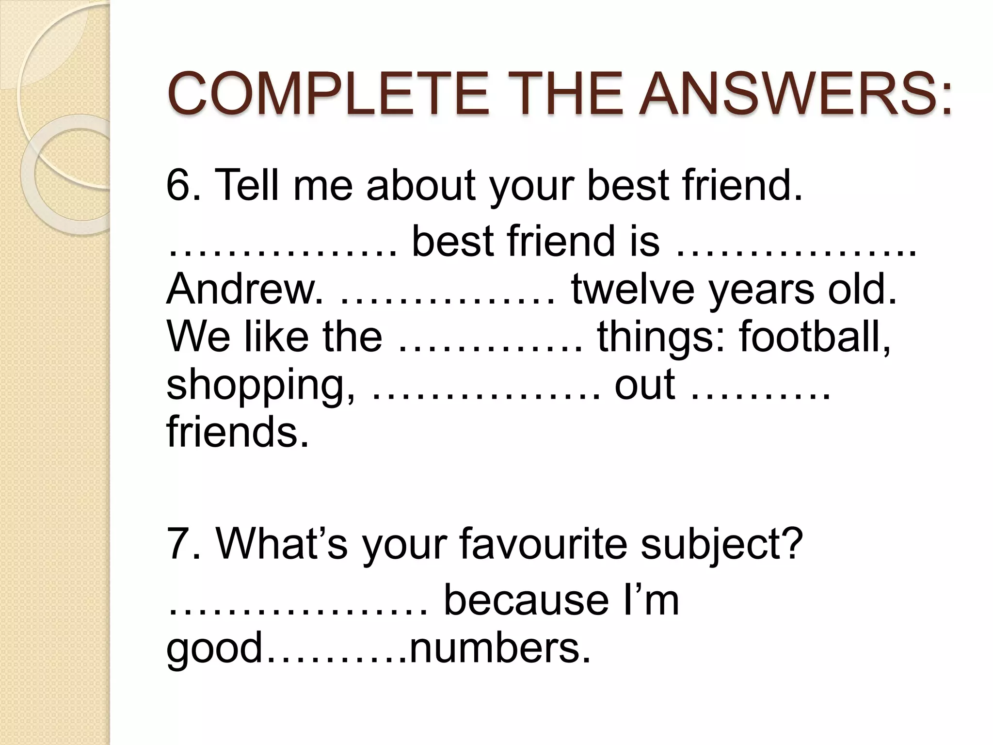 Ket speaking activities | PPTX