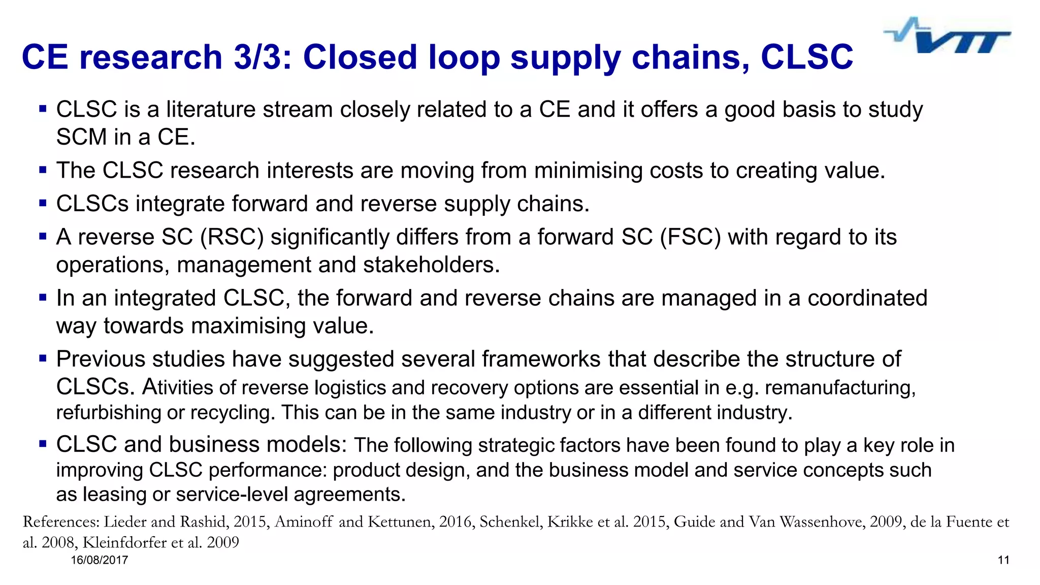 The supply chain viewpoint to circular business models | PPTX