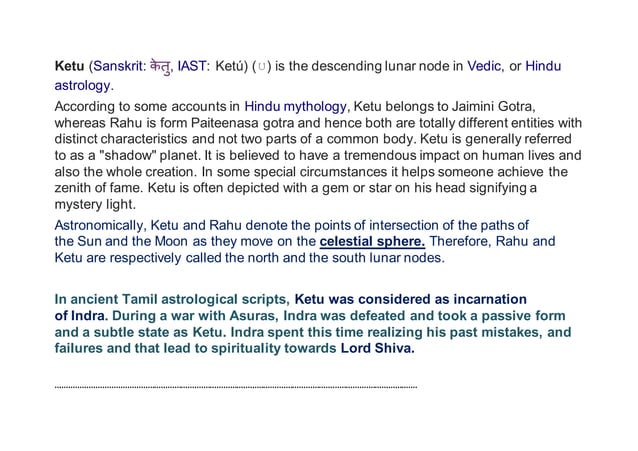 [ Ketu is associated with the meena avatar (fish incarnation) of vishnu ...