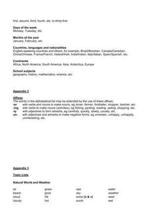 Ket Vocablist08 | PDF