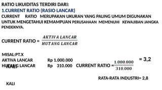 Materi manajemen Keuangan evaluasi Keuangan perusahaan | PPTX