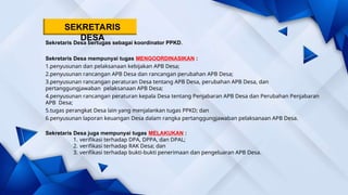 Keuangan Desa PPT dan juga tata cara prosedur | PPT