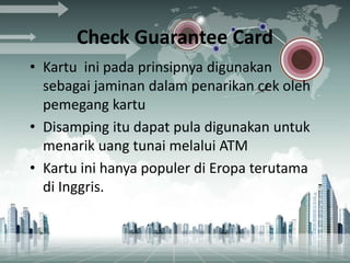 Keuangan internasional dan kartu plastik | PPTX
