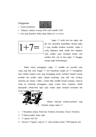 Keunikan angka 17 | PDF