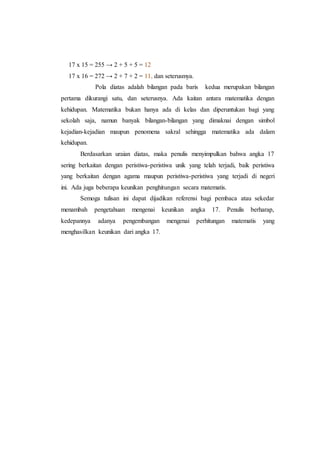 Keunikan angka 17 | PDF