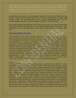 Keutamaan malam nisfu syaban | DOCX