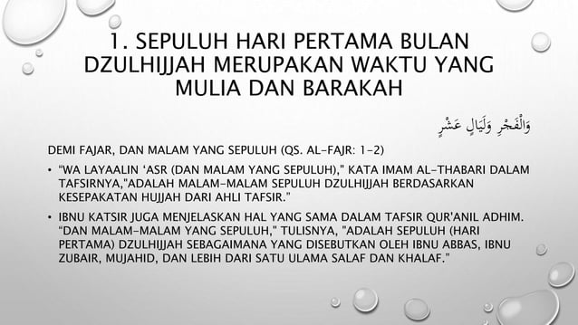 Keutamaan bulan dzulhijjah | PPTX