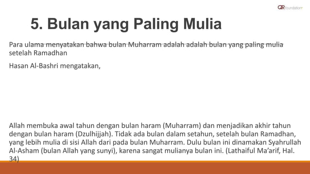 Bulan Muharram dan Keutamaan Beribadah | PPTX