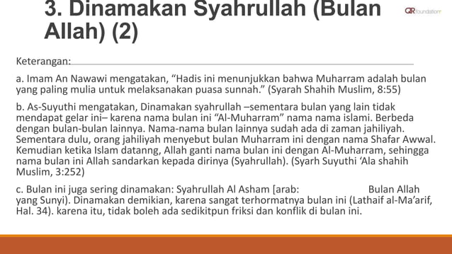 Bulan Muharram dan Keutamaan Beribadah | PPTX