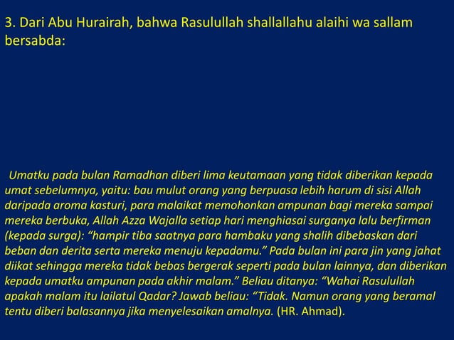Keutamaan bulan ramadhan | PPTX